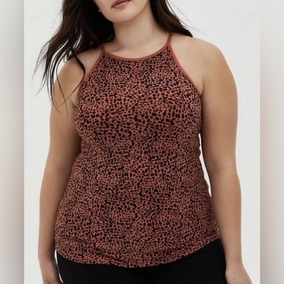 torrid | Tops | Torrid Animal Leopard Print Foxy High Neck Sleeveless ...